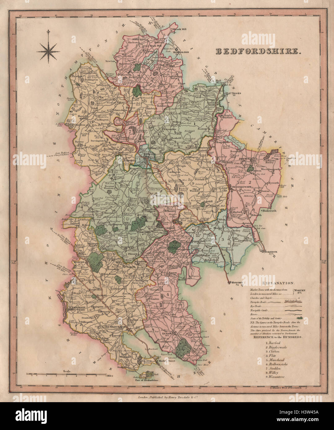 Bedfordshire Map High Resolution Stock Photography and Images - Alamy