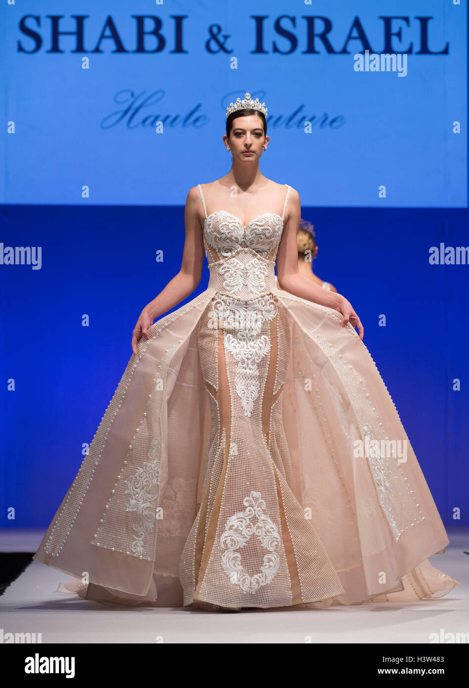 New York, NY USA - October 9, 2016: Model walks runway for Israeli ...