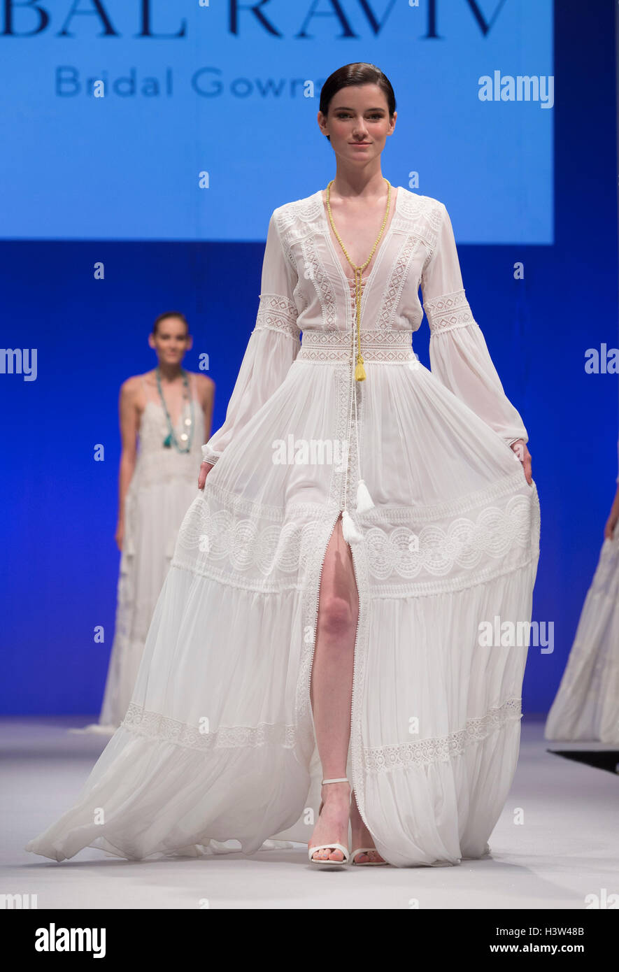 New York, NY USA - October 9, 2016: Model walks runway for Israeli ...