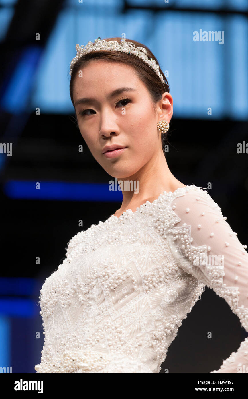 New York, NY USA - October 9, 2016: Model walks runway for Israeli ...
