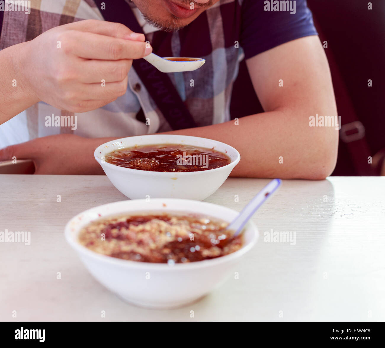 The close up of eating something Stock Photo - Alamy