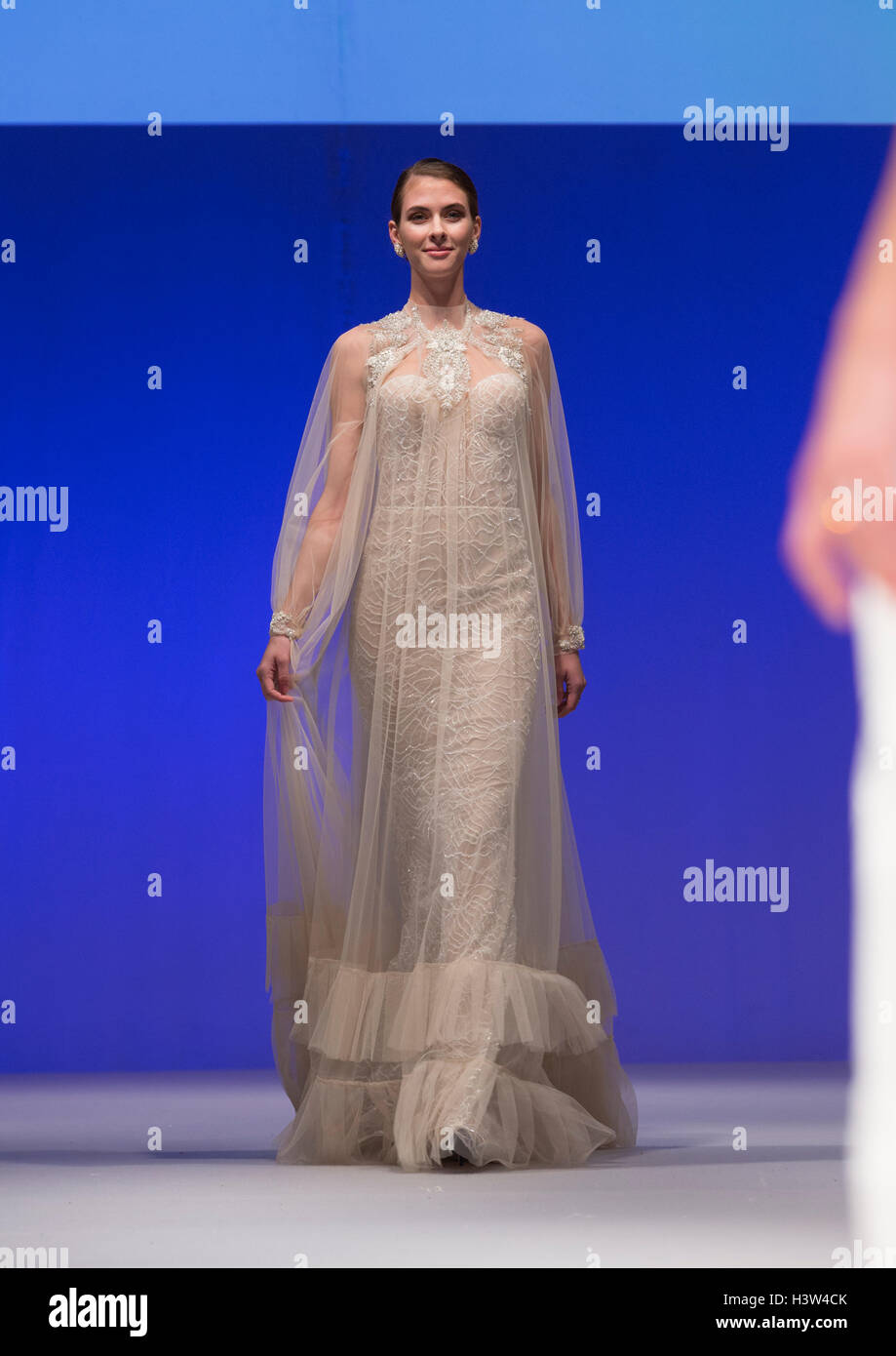 New York, NY USA - October 9, 2016: Model walks runway for Israeli ...