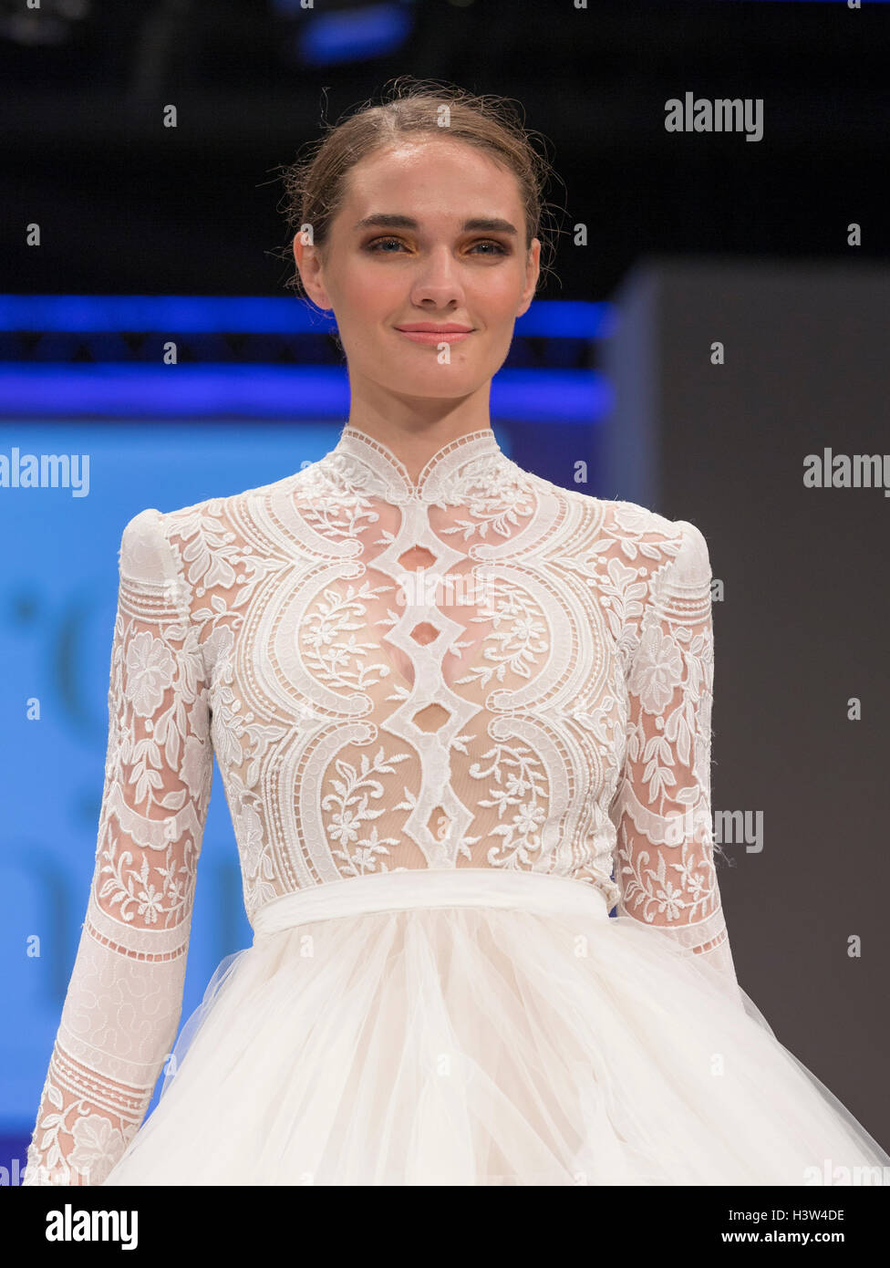 New York, NY USA - October 9, 2016: Model walks runway for Israeli ...
