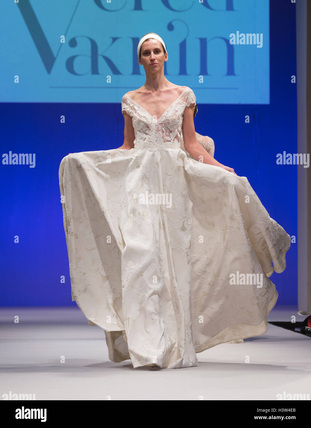 New York, NY USA - October 9, 2016: Model walks runway for Israeli ...