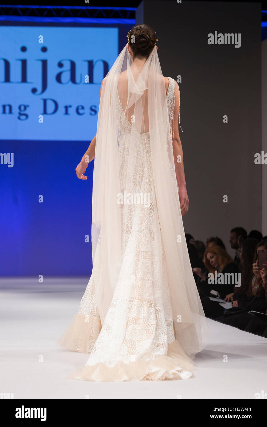 New York, NY USA - October 9, 2016: Model walks runway for Israeli ...