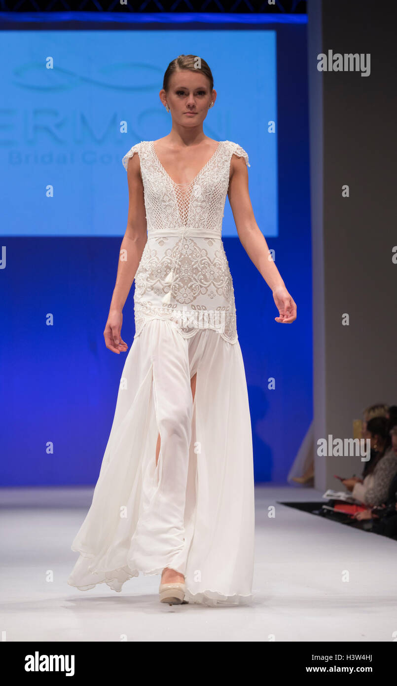 New York, NY USA - October 9, 2016: Model walks runway for Israeli ...