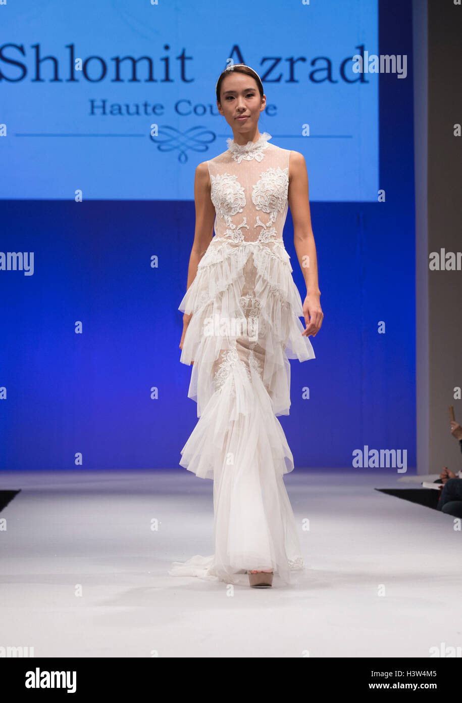 New York, NY USA - October 9, 2016: Model walks runway for Israeli ...