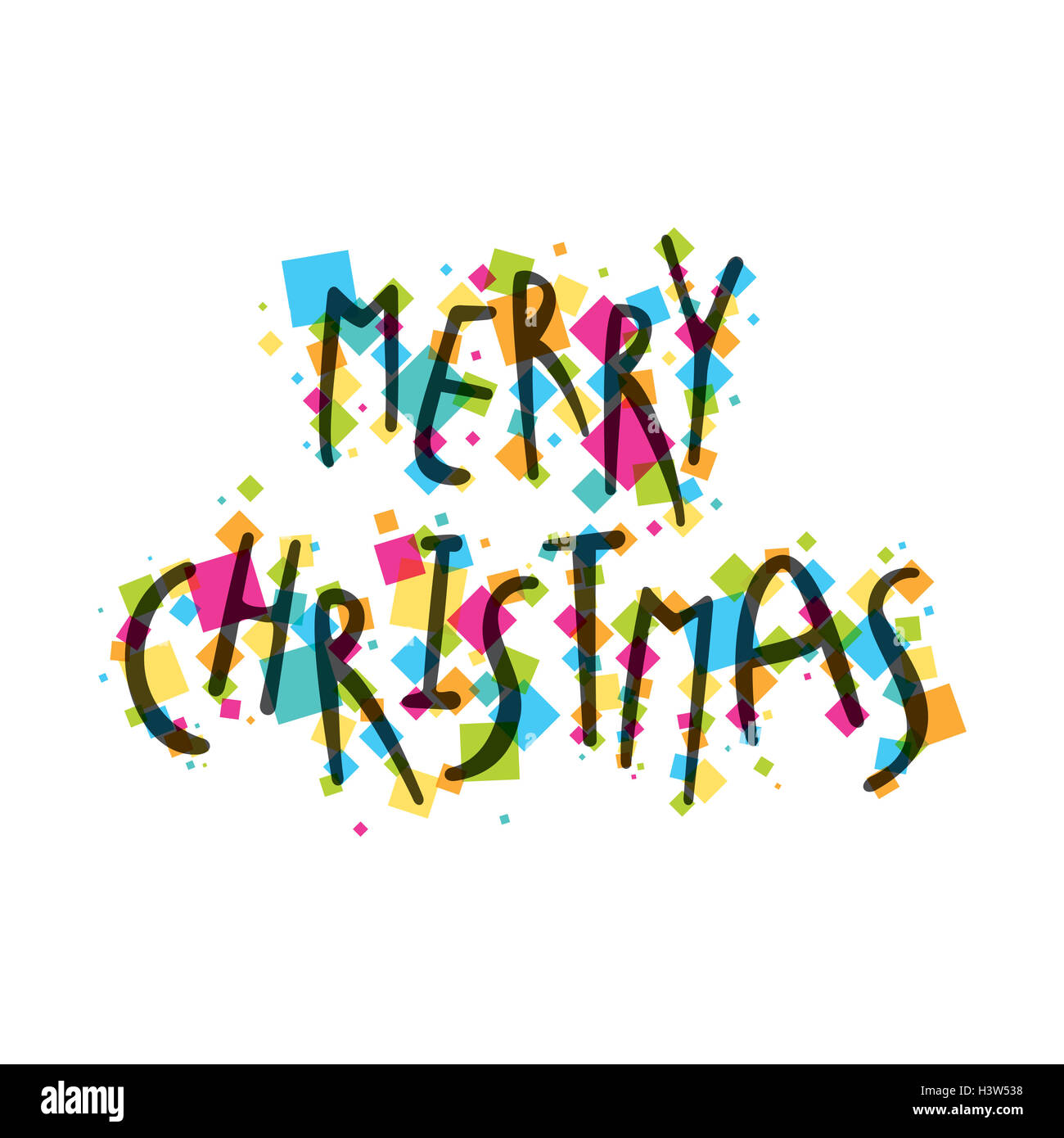 creative merry Christmas festival greeting card design Stock Photo - Alamy