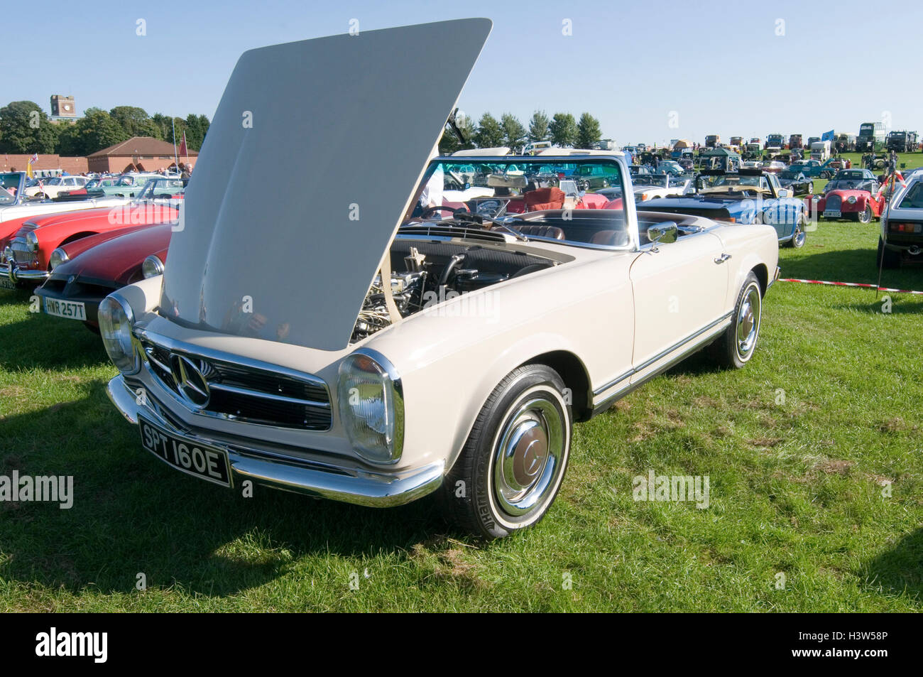 Mercedes sl roadster soft top Stock Photo - Alamy