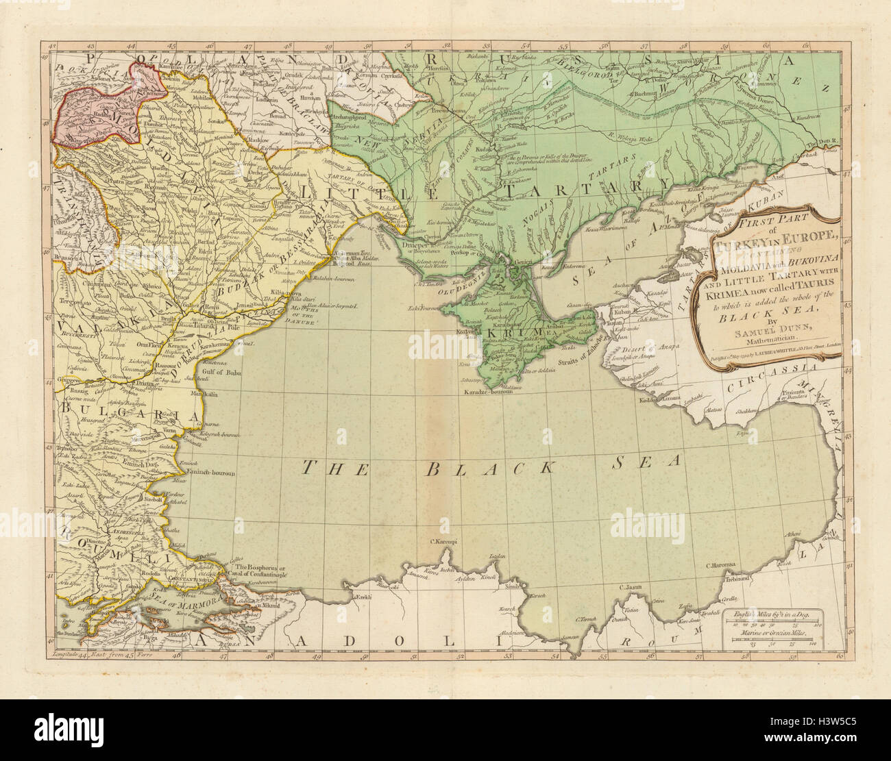 'First Part of Turkey in Europe…' by DUNN/LAURIE & WHITTLE. Black Sea ...