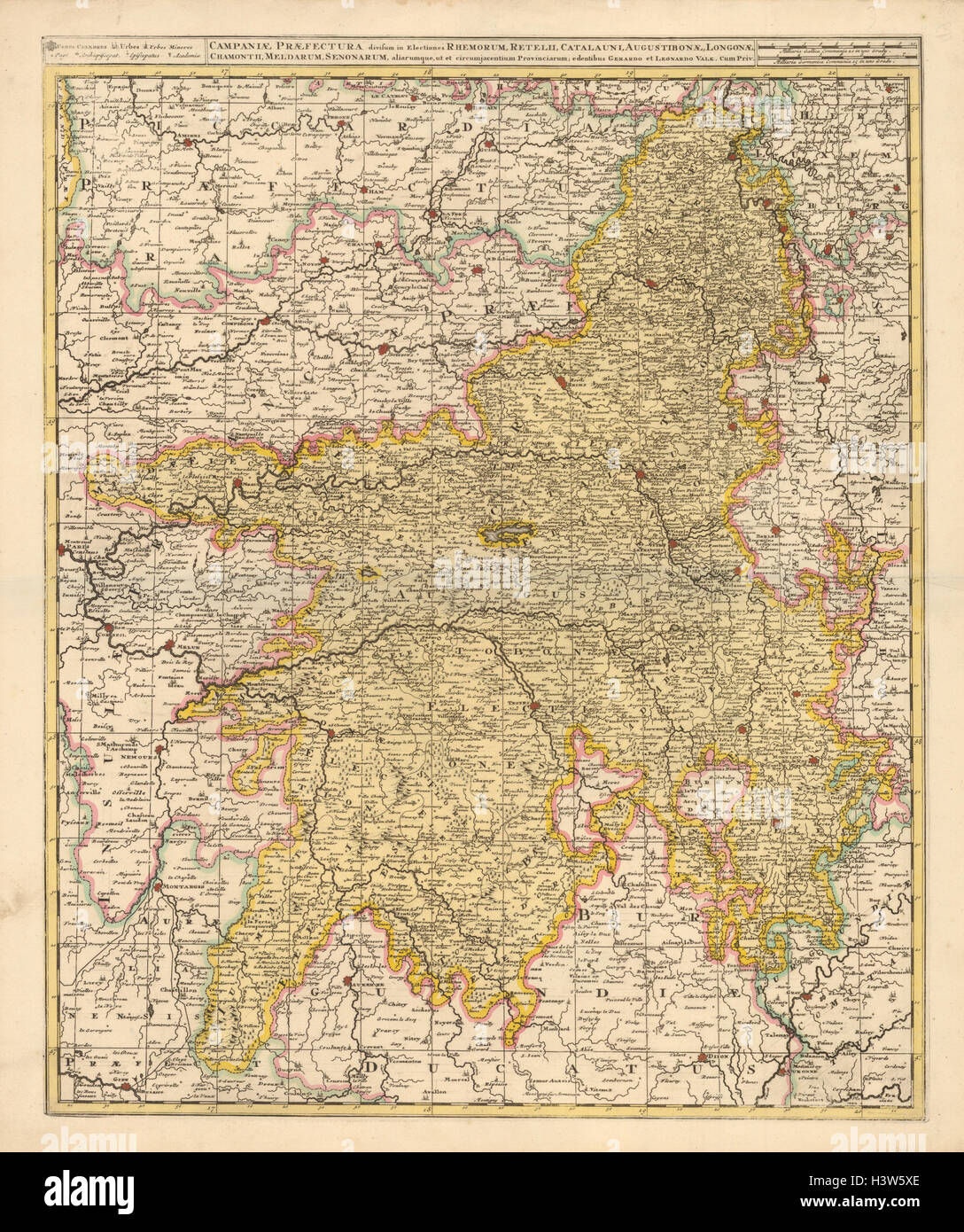 'Campaniae Praefectura divisum in Electiones'. VALCK. Champagne region ...