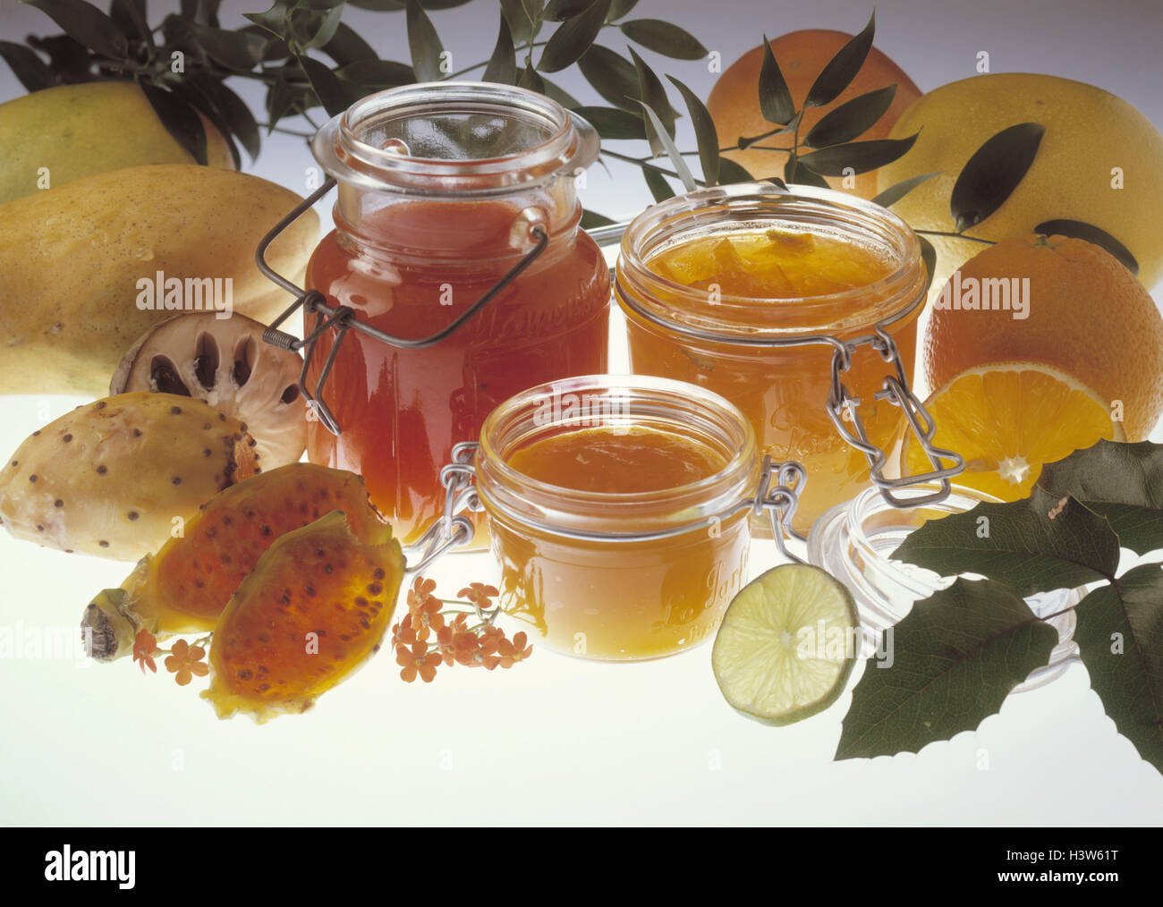 different jams and fruits Stock Photo - Alamy