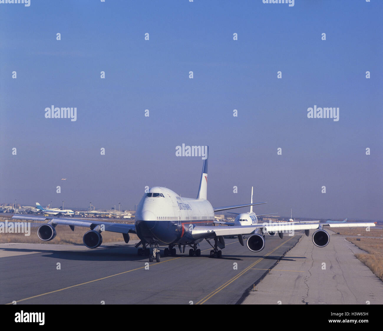 The USA, New York, Kennedy airport, landing field, airplane airport, J ...