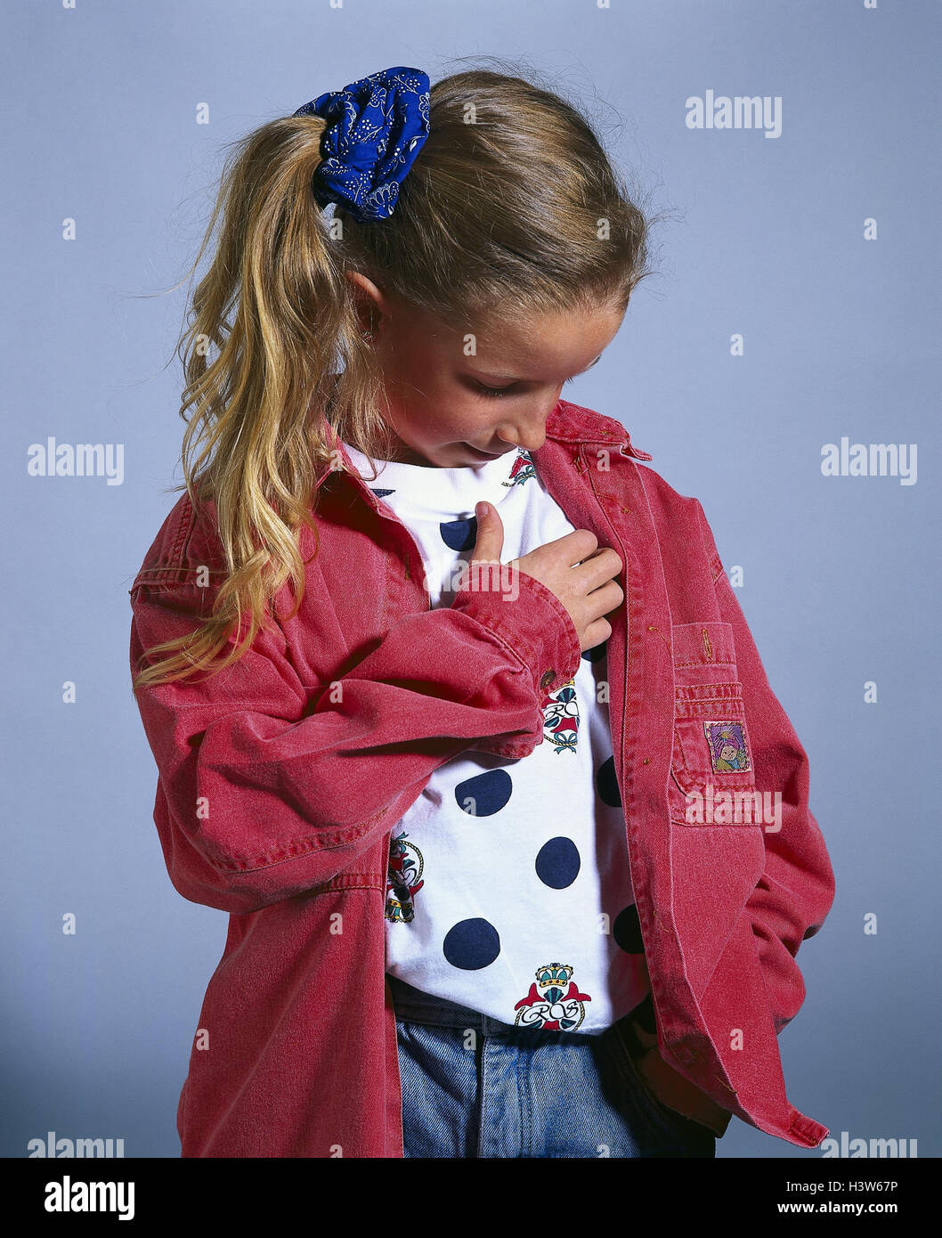 Girls, small, scratch, half portrait, disease, skin desease, child, ill ...