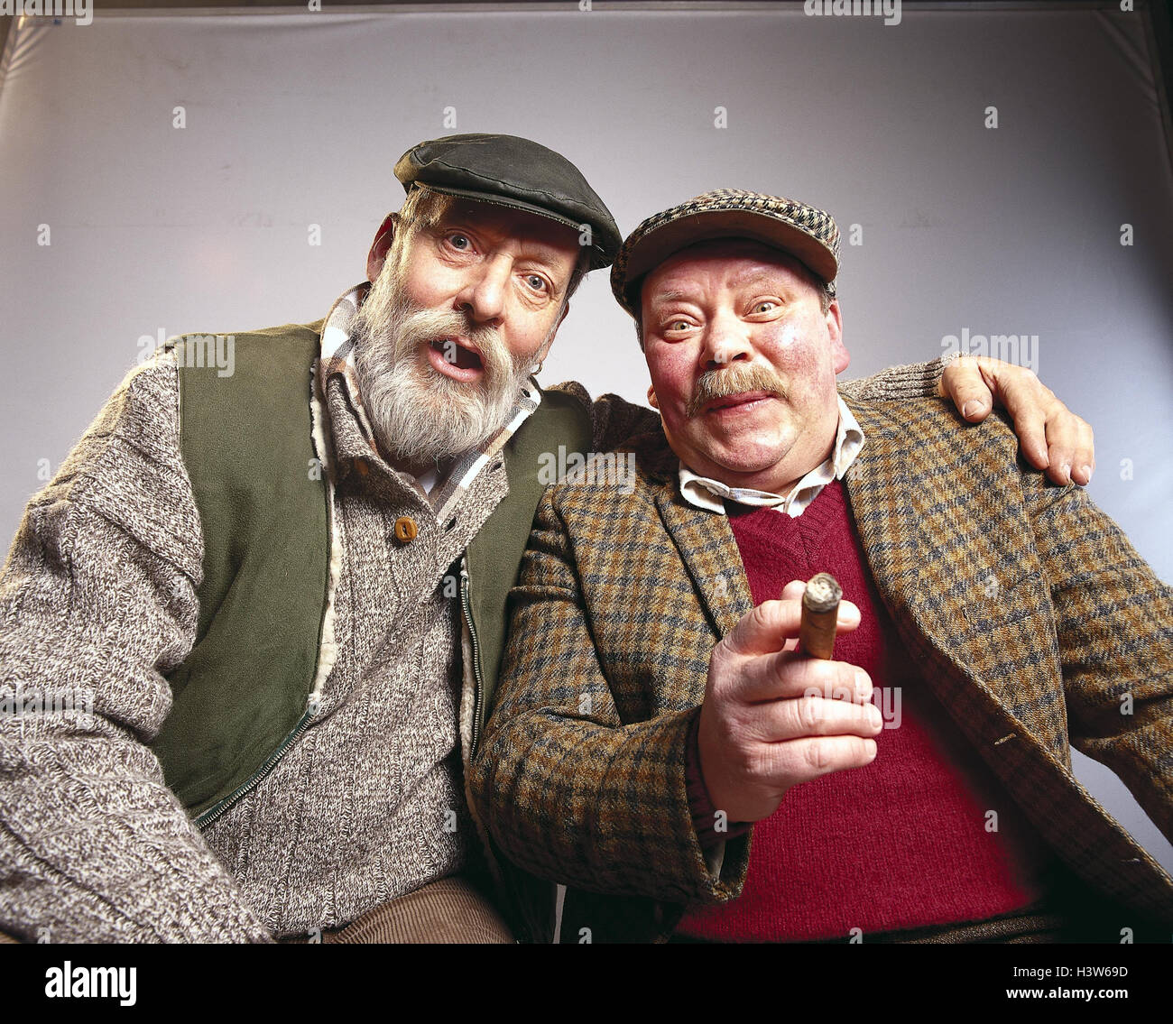 Senior citizens, friends, view camera, in a good mood, facial play ...