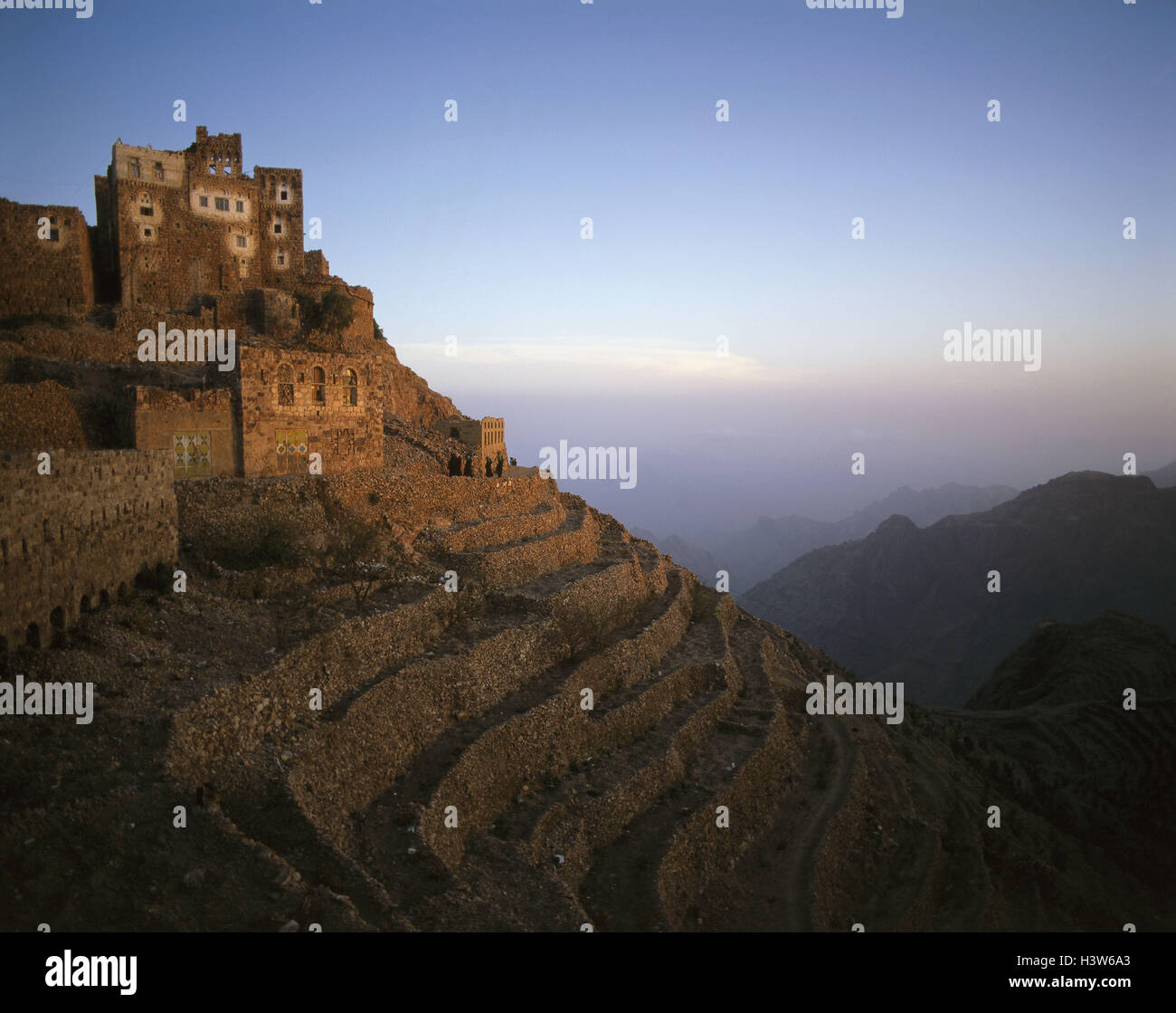 Yemen, Jebel Shahara, mountain village, Arabia, scenery, nature ...