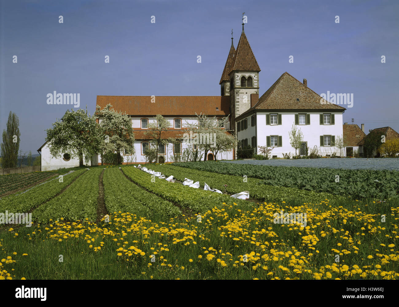 D' Baden Wurttemberg, island Reichenau by Lake Constance, Niederzell ...