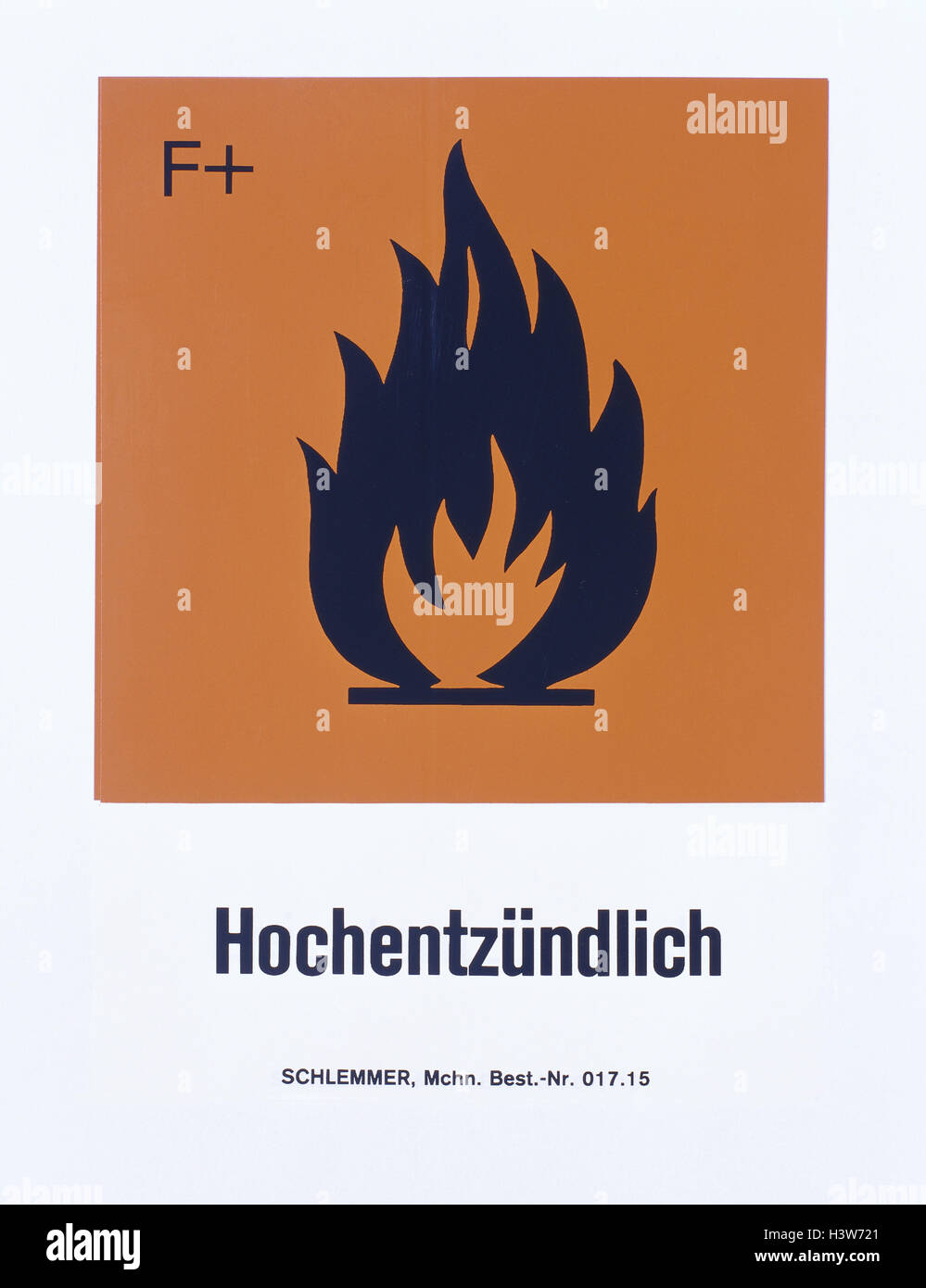 Danger figures, icon, "highly inflammatory", cut out, danger icon ...