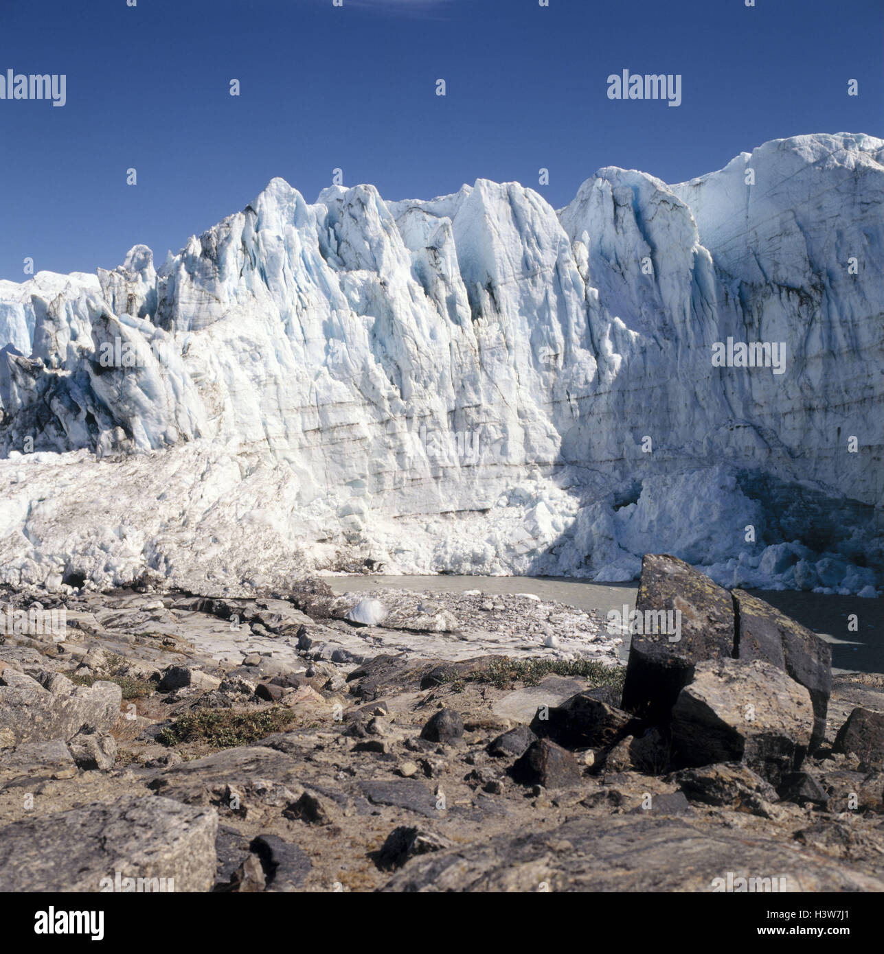 Denmark, Greenland, Kangerlussuaq, ice sheet, Russelgletscher, glacier ...