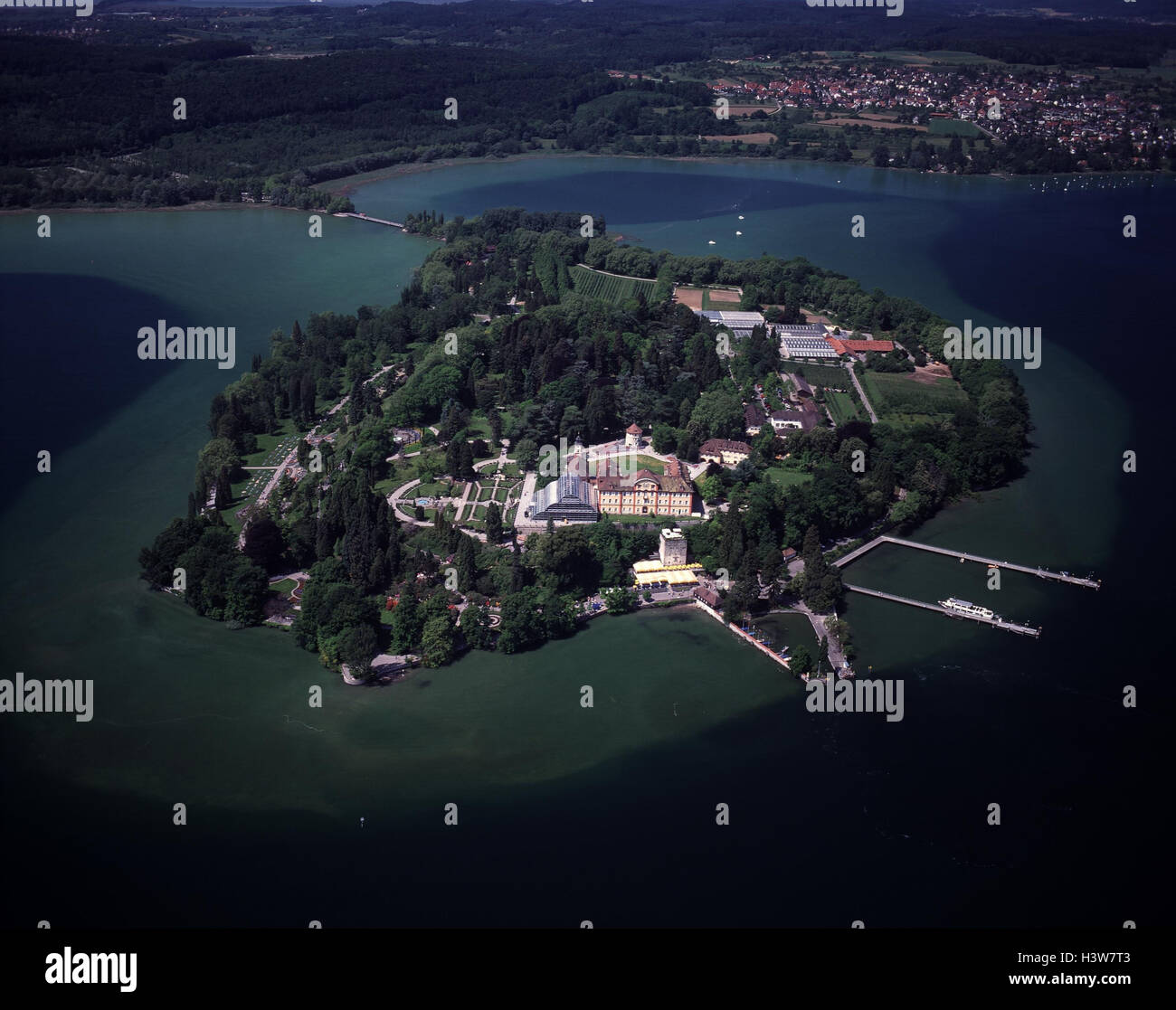 Germany, Lake Constance, island, Mainau, aerial shots, Überlinger lake ...