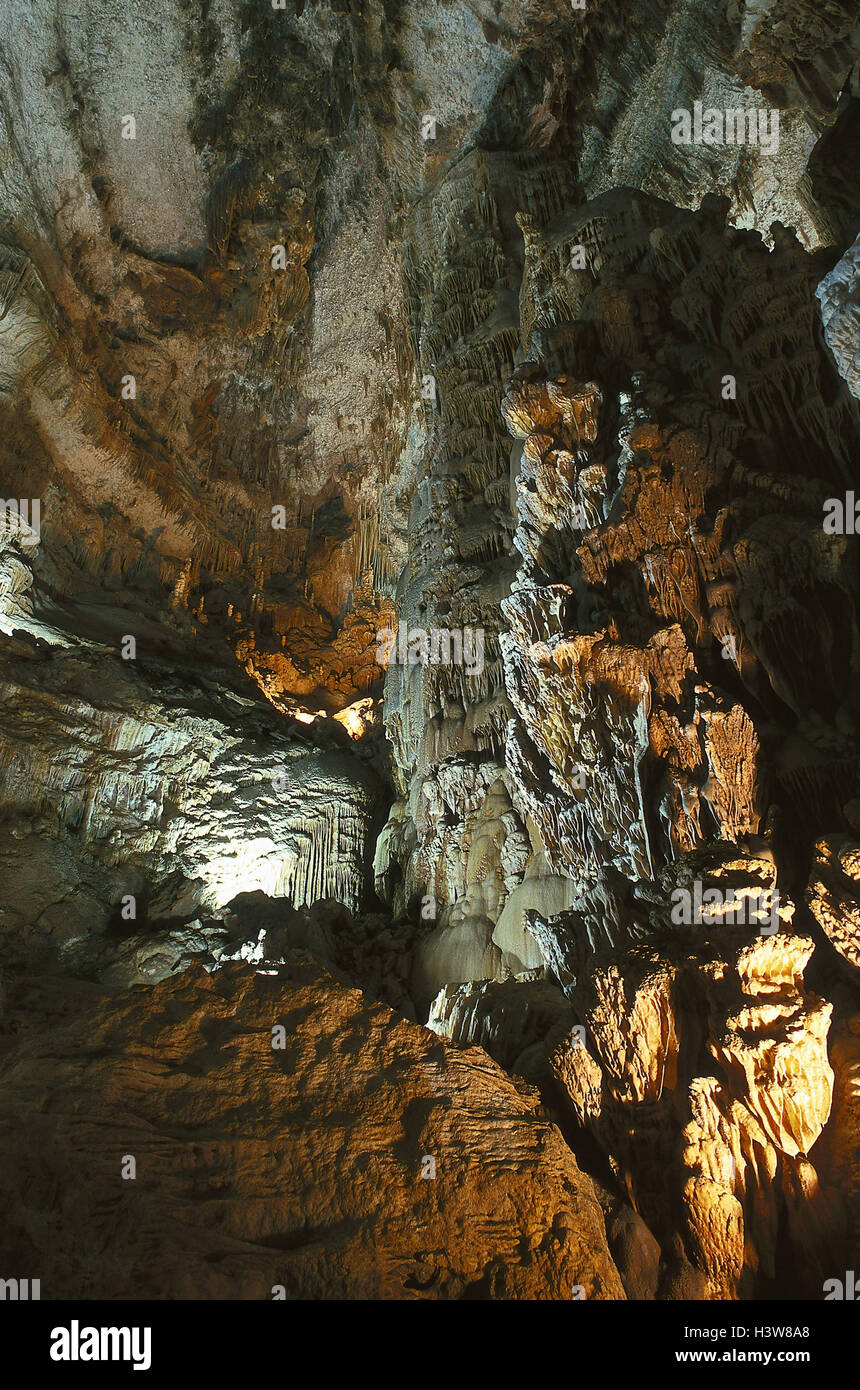 Lebanon, Libanongebirge, Jeita grotto, limestone cave, detail, the ...