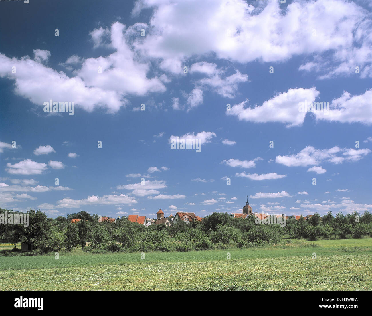Poland, Masuria, Rössel, local view, summer, Europe, Rzeczpospolita ...