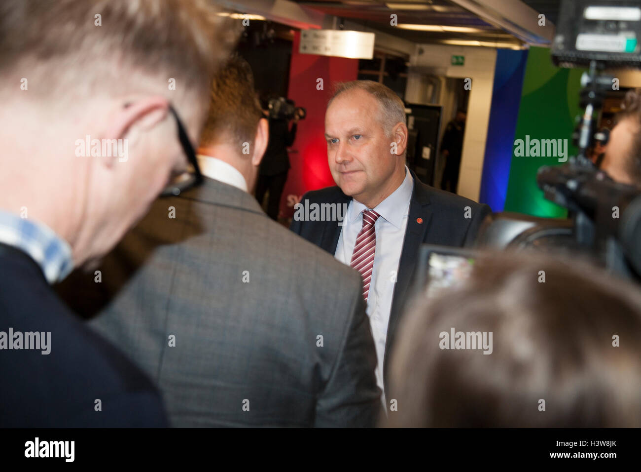 Party leader debate in Swedish television the left wing party leader ...