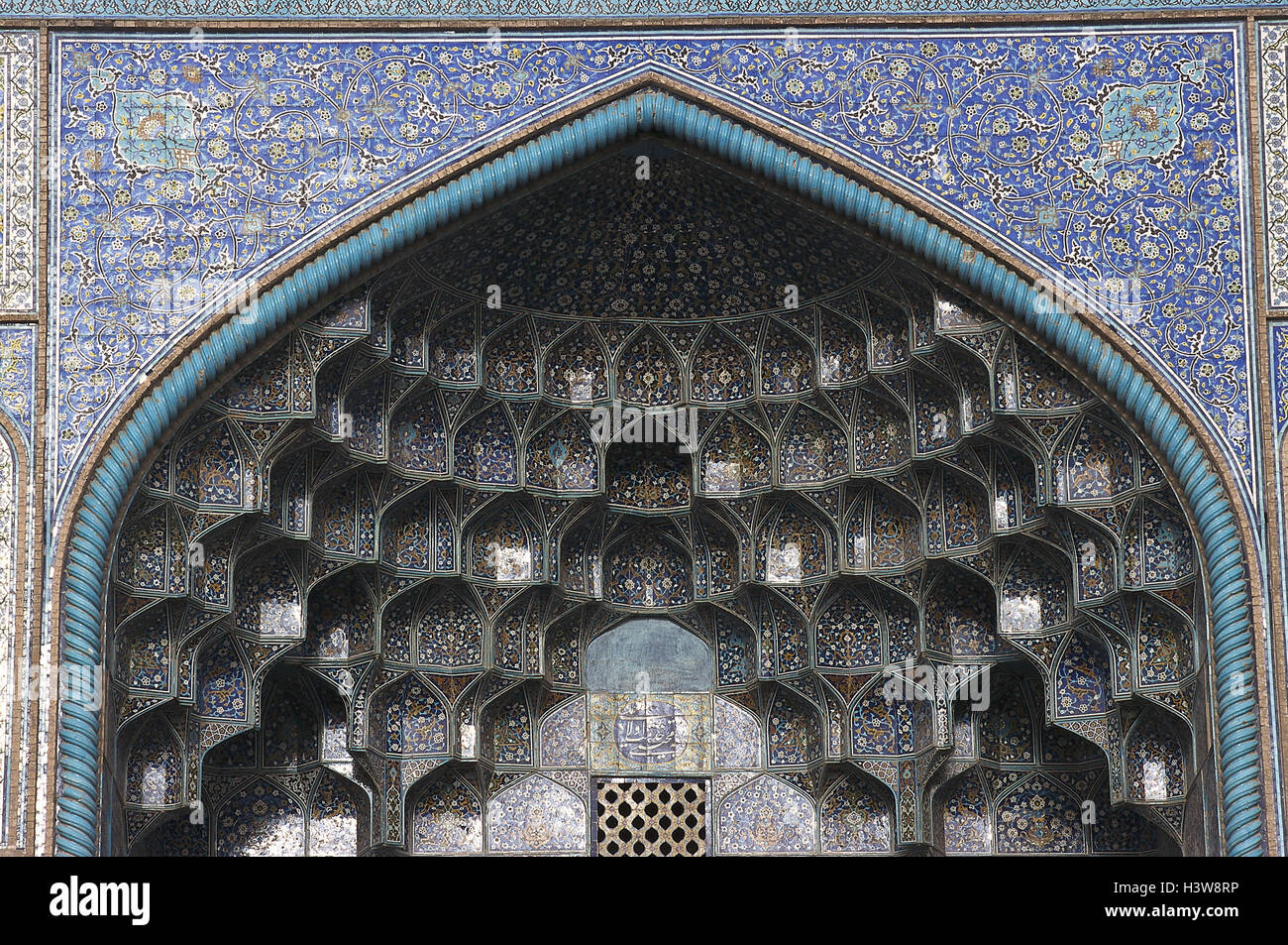 Iran, Isfahan, imam's mosque, archway, detail, mosaic, the Middle East, front East, the Near ...
