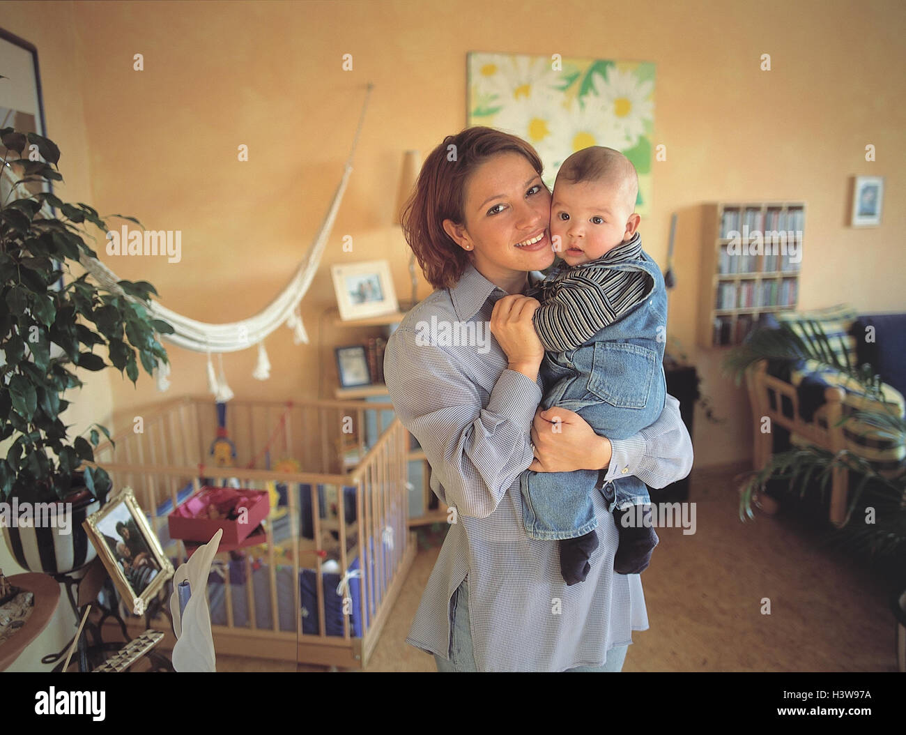 Sitting rooms, Mother, baby, carry, woman, infant, child, hold ...