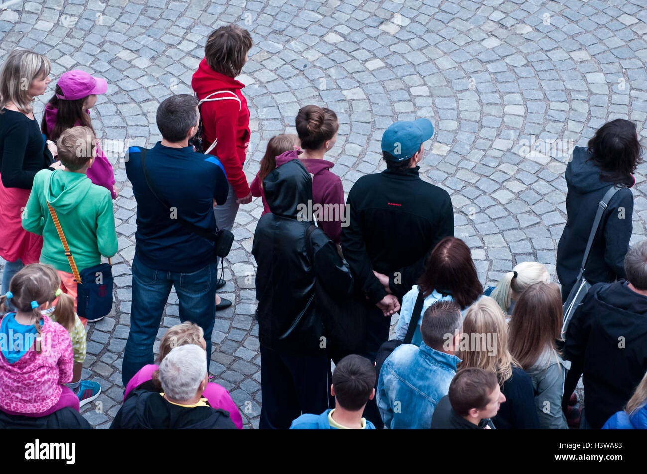 Crowd of people above view hi-res stock photography and images - Alamy