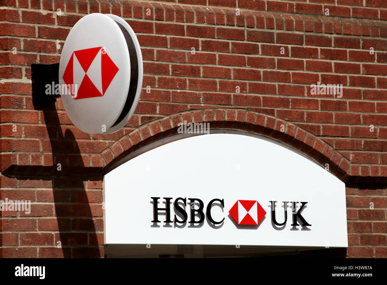 HSBC UK Bank sign, Colchester, Essex Stock Photo - Alamy