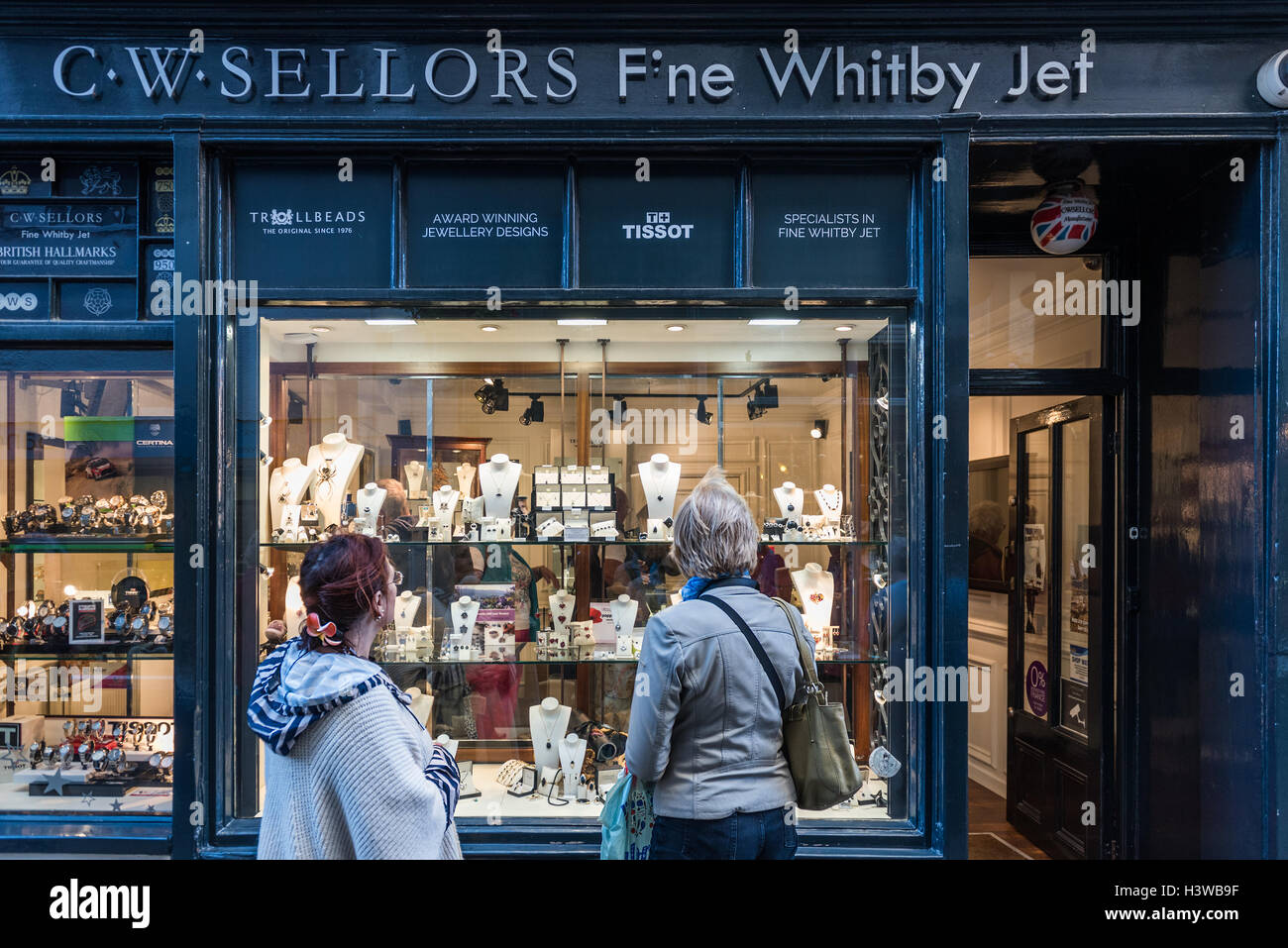 Window Shopping in Whitby Stock Photo - Alamy