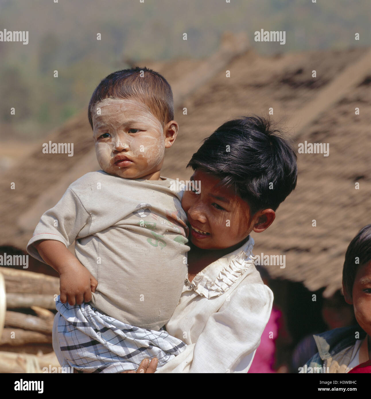 Myanmar, Kalaw, Shan children, portrait, no model release Asia ...