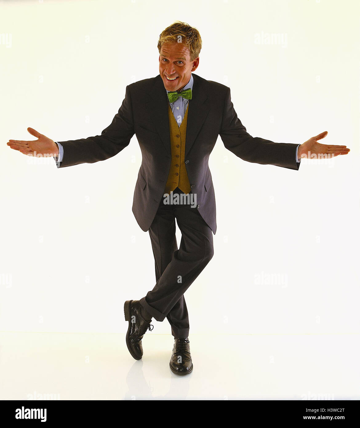 Businessman, gesture, bow, presentation Men, man, manager, bow, thank ...