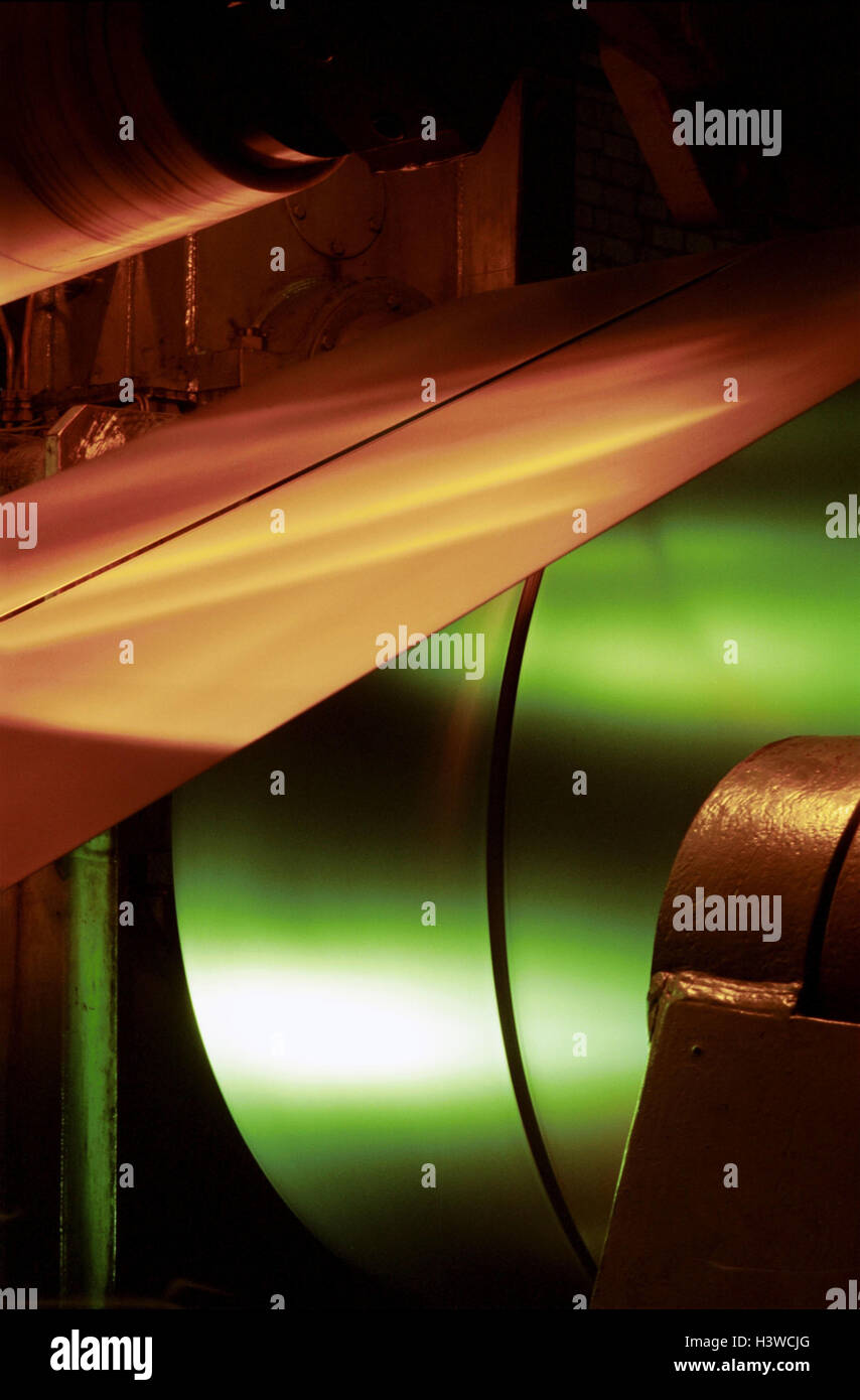 Steel industry, sheet metal, role iron, production, metal industry ...