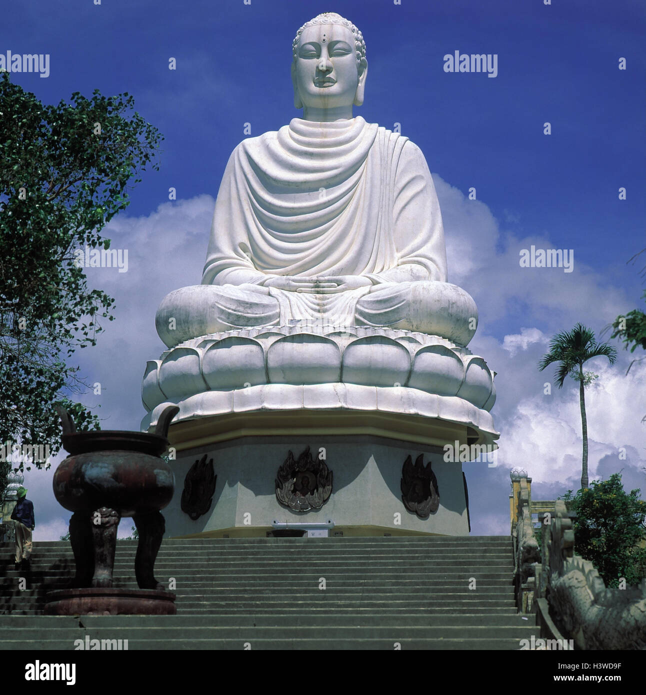 Vietnam, Nha Trang, Long Son Pagoda, Buddha's statue, white, Buddha ...