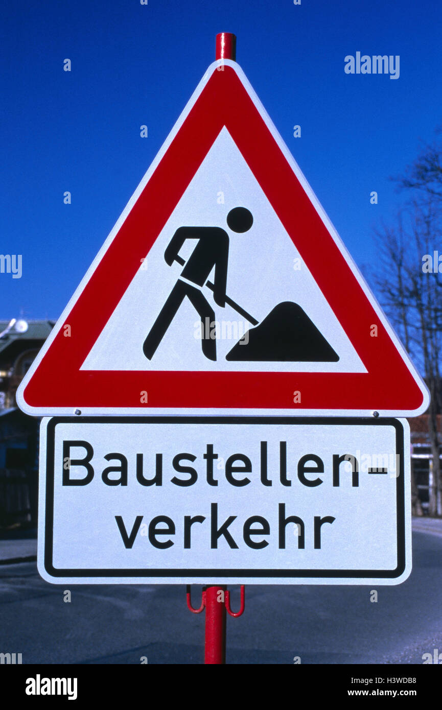 Men at work road signs hi-res stock photography and images - Alamy