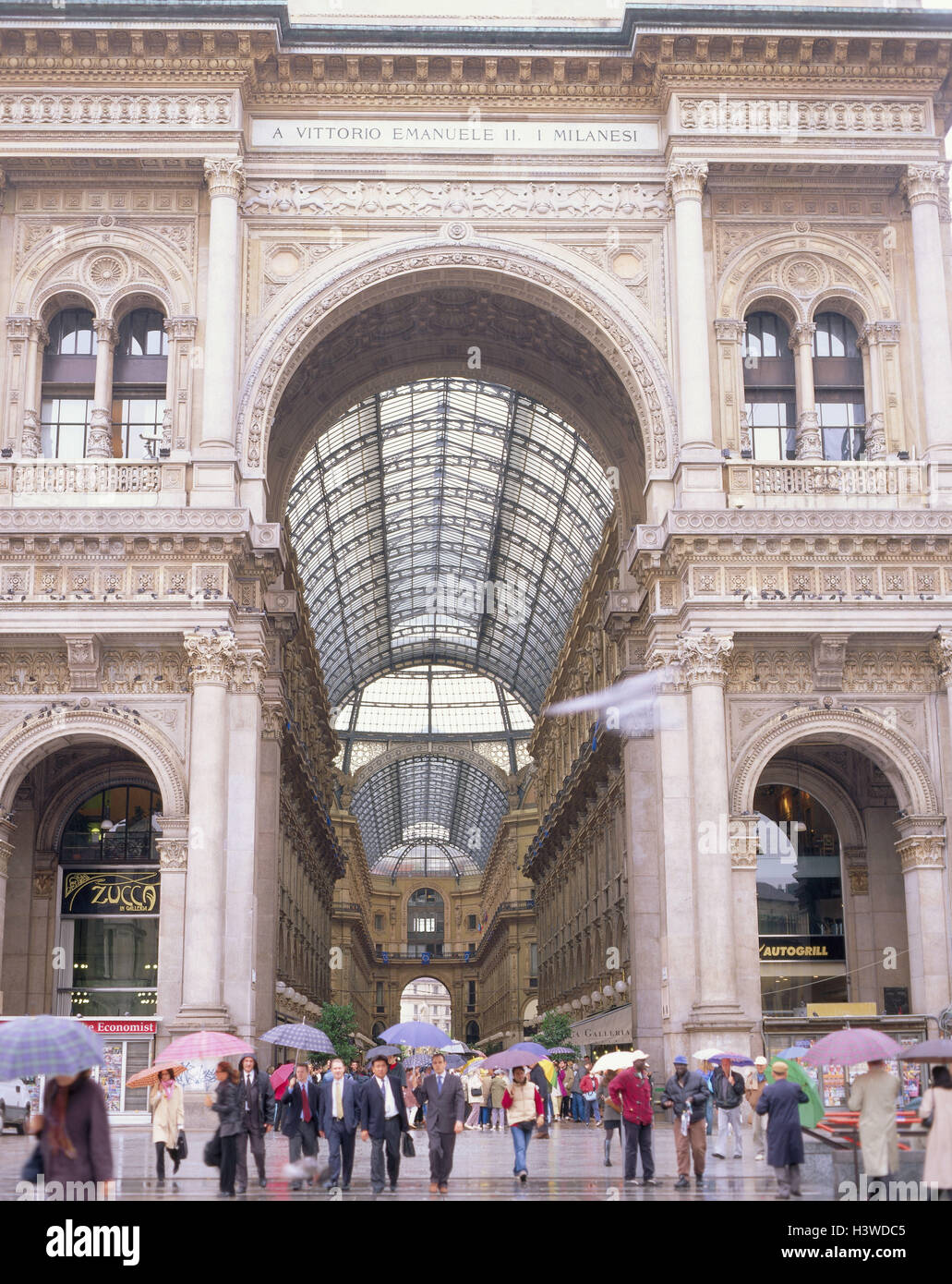 Italy, Milan, Galleria Vittorio, Emanuele II, input, pedestrian ...