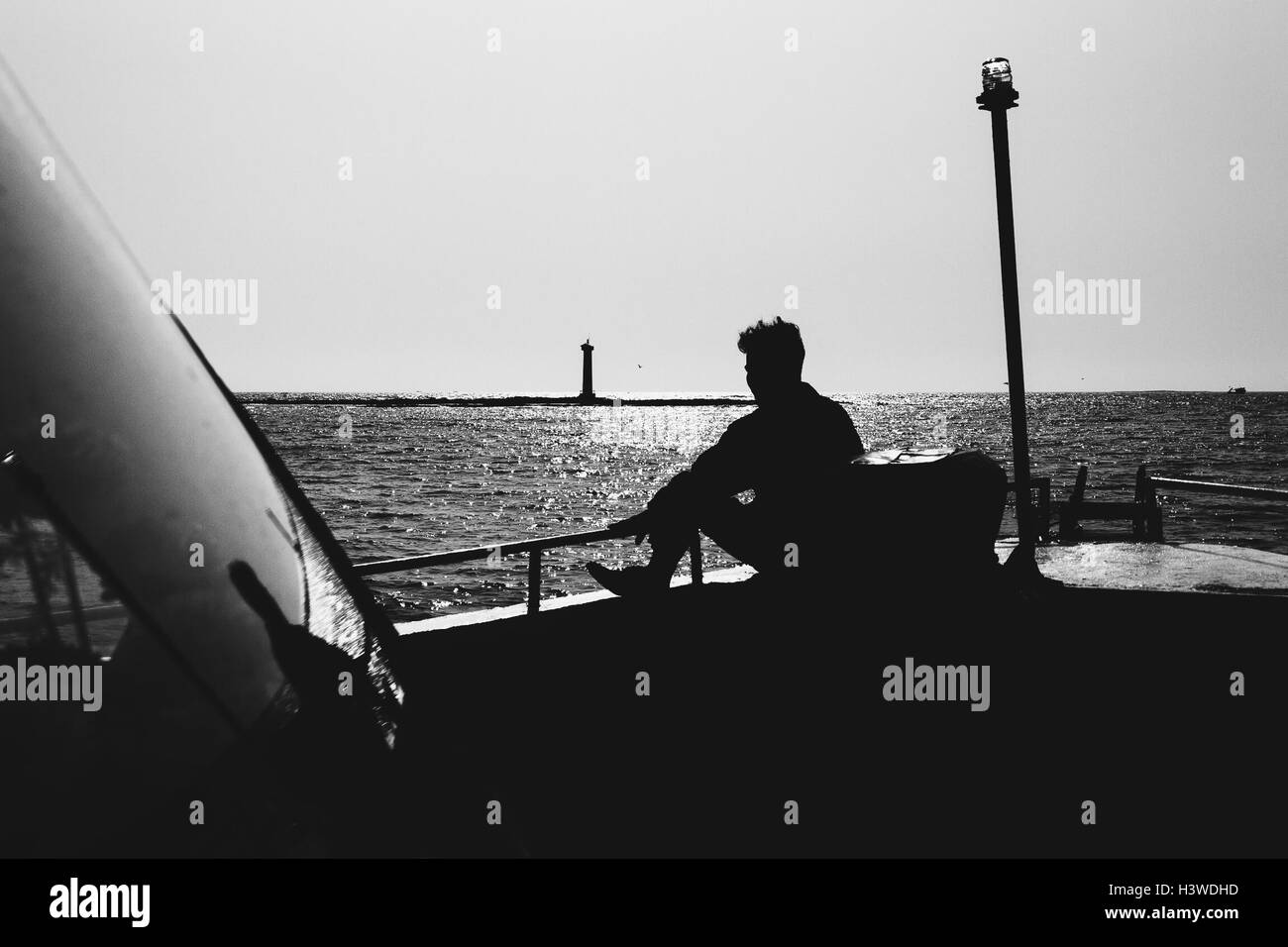 Boys sailing Black and White Stock Photos & Images - Alamy