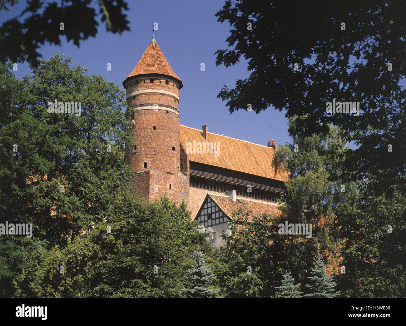 Poland, Masuria, Olsztyn, Allenstein, order castle, detail, Europe ...