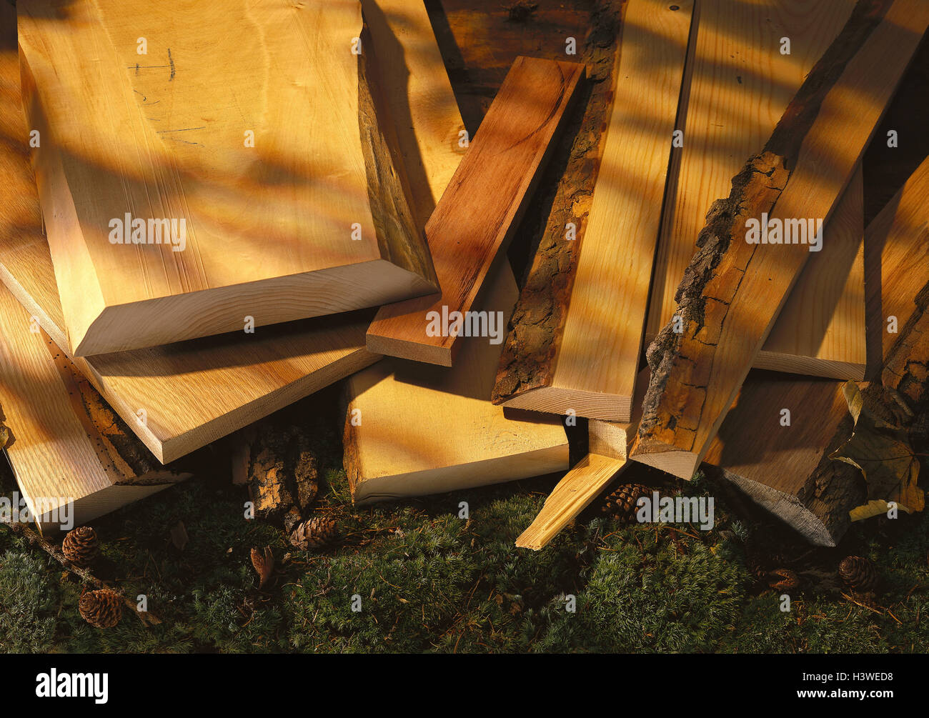 wooden boards, outside, wooden, boards, spruce Stock Photo - Alamy