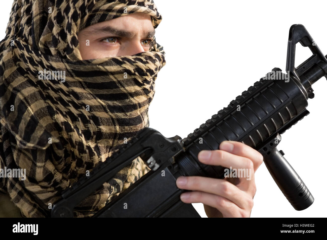 Soldier Holding High Resolution Stock Photography and Images - Alamy