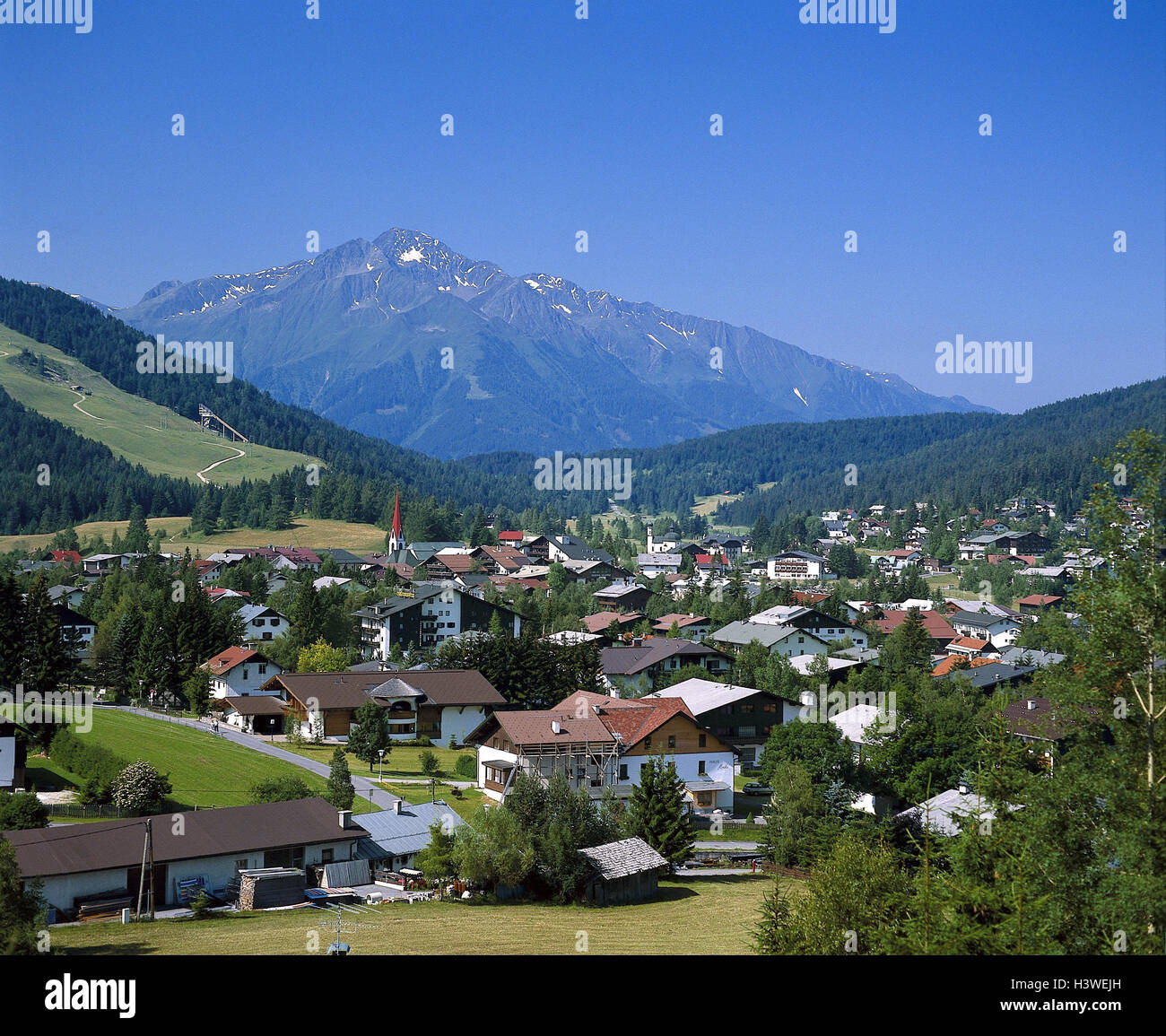 Austria, Tyrol, sea field, local overview, summer, place, holiday ...