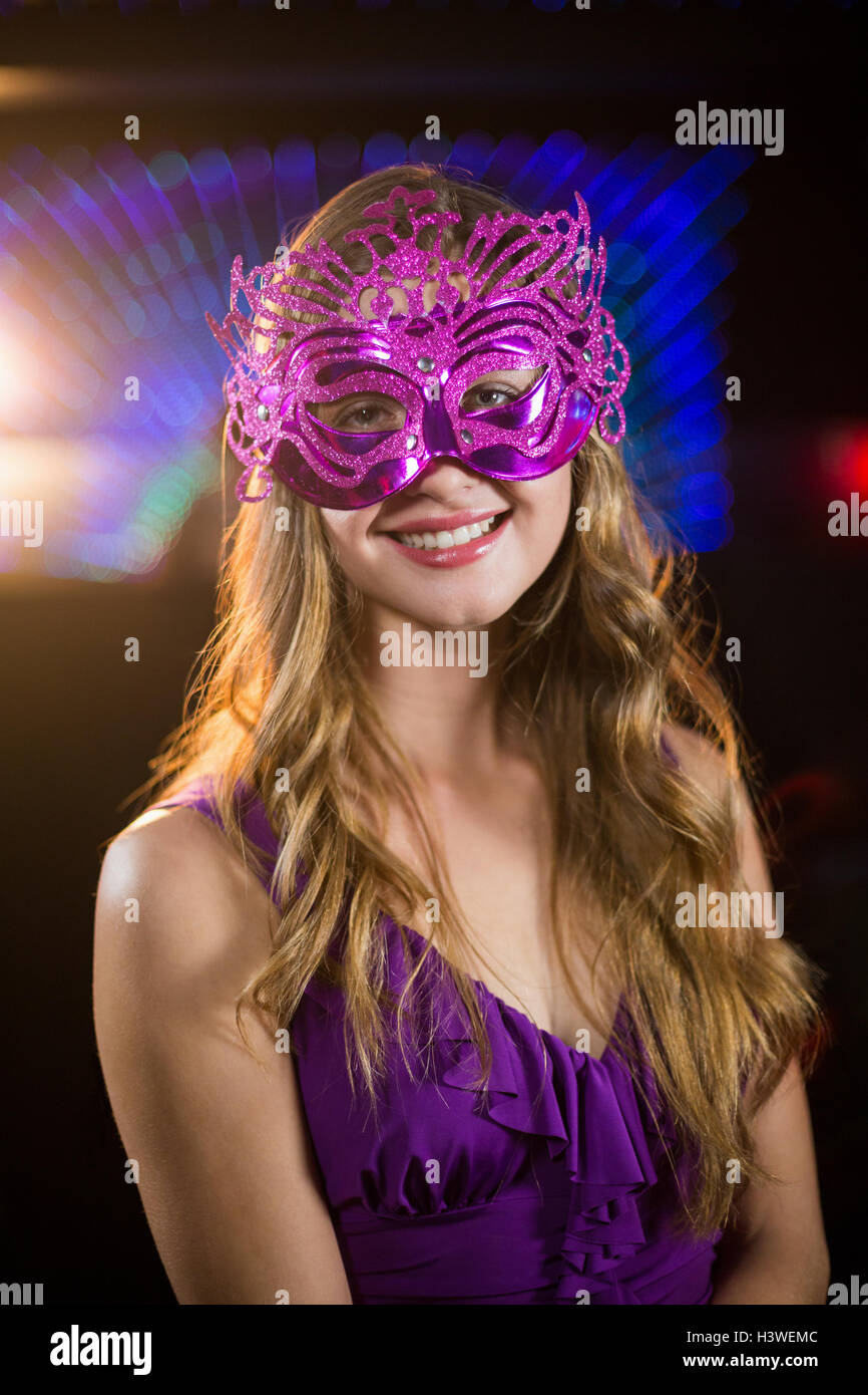 Woman wearing masquerade mask party hi-res stock photography and images ...