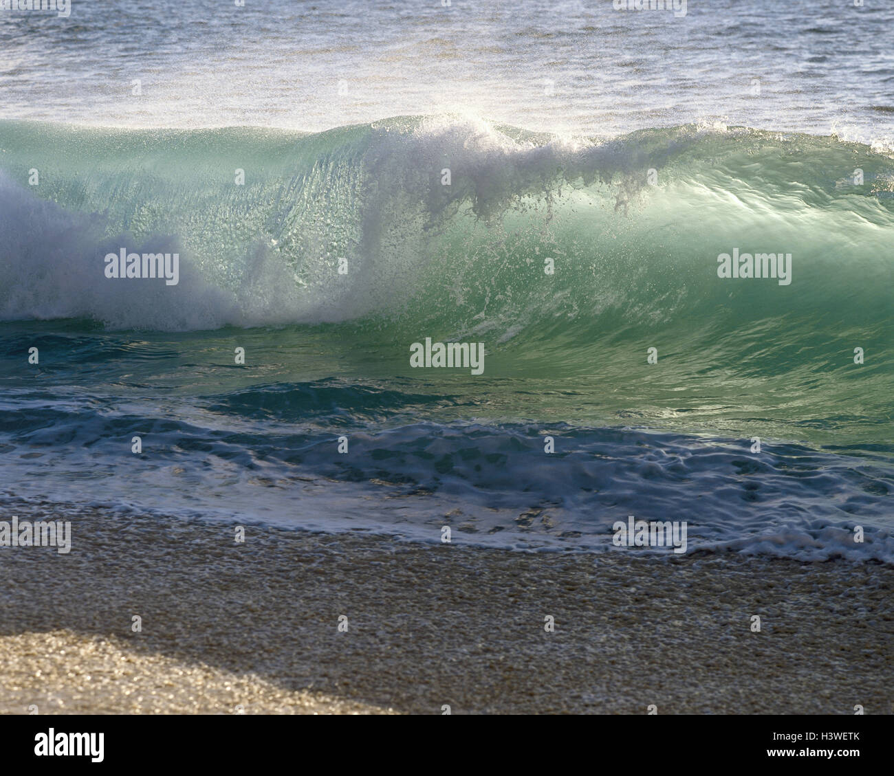 Sea, breaker water, wave, surf, nature, element, force, power ...