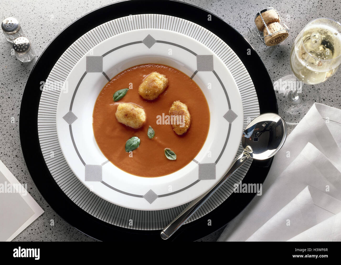 Tomato soup, insert, Still life, plate, food, foods, soup, soups, soup ...