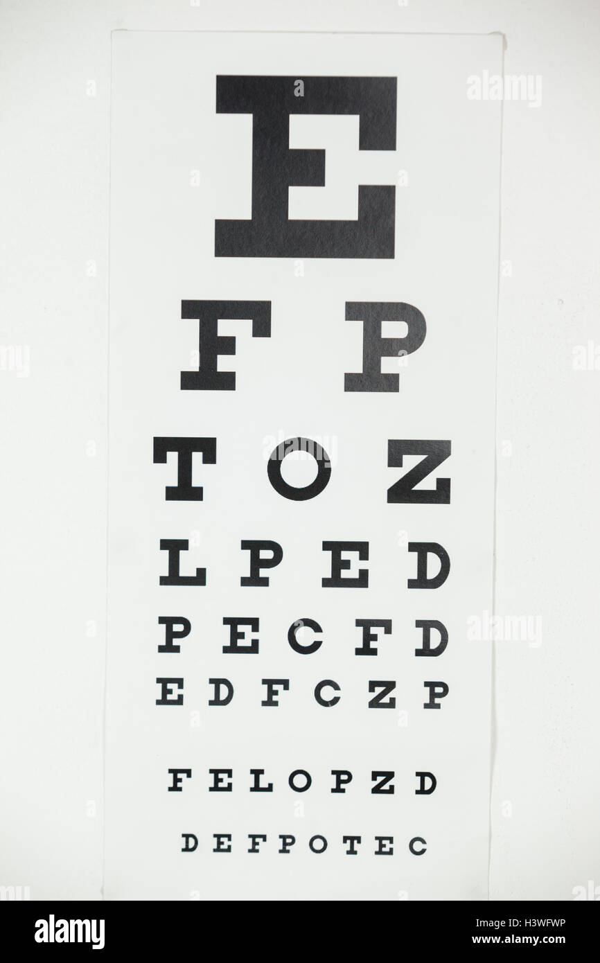 Snellen chart hi-res stock photography and images - Alamy
