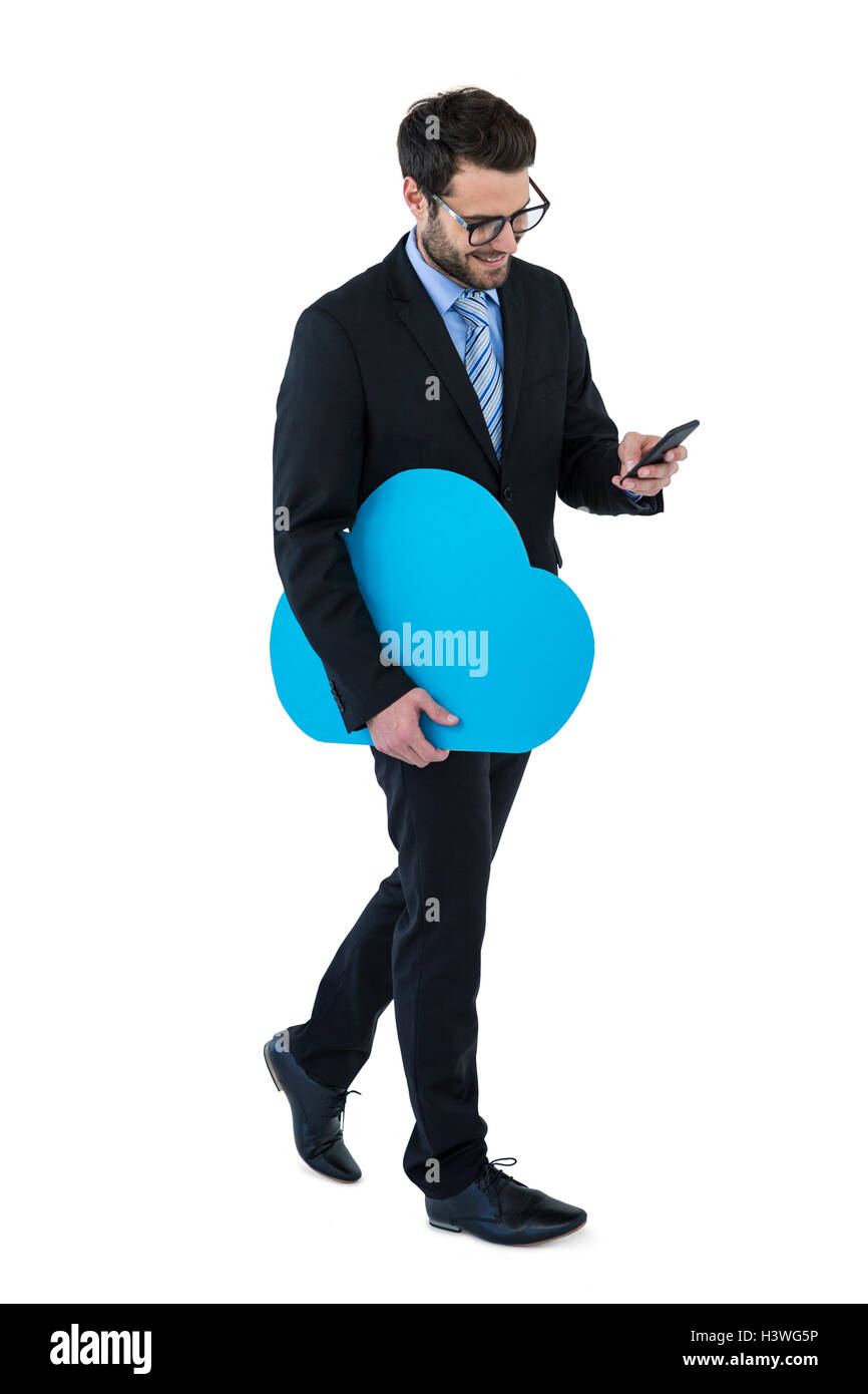 Message typing on mobile phone Cut Out Stock Images & Pictures - Alamy