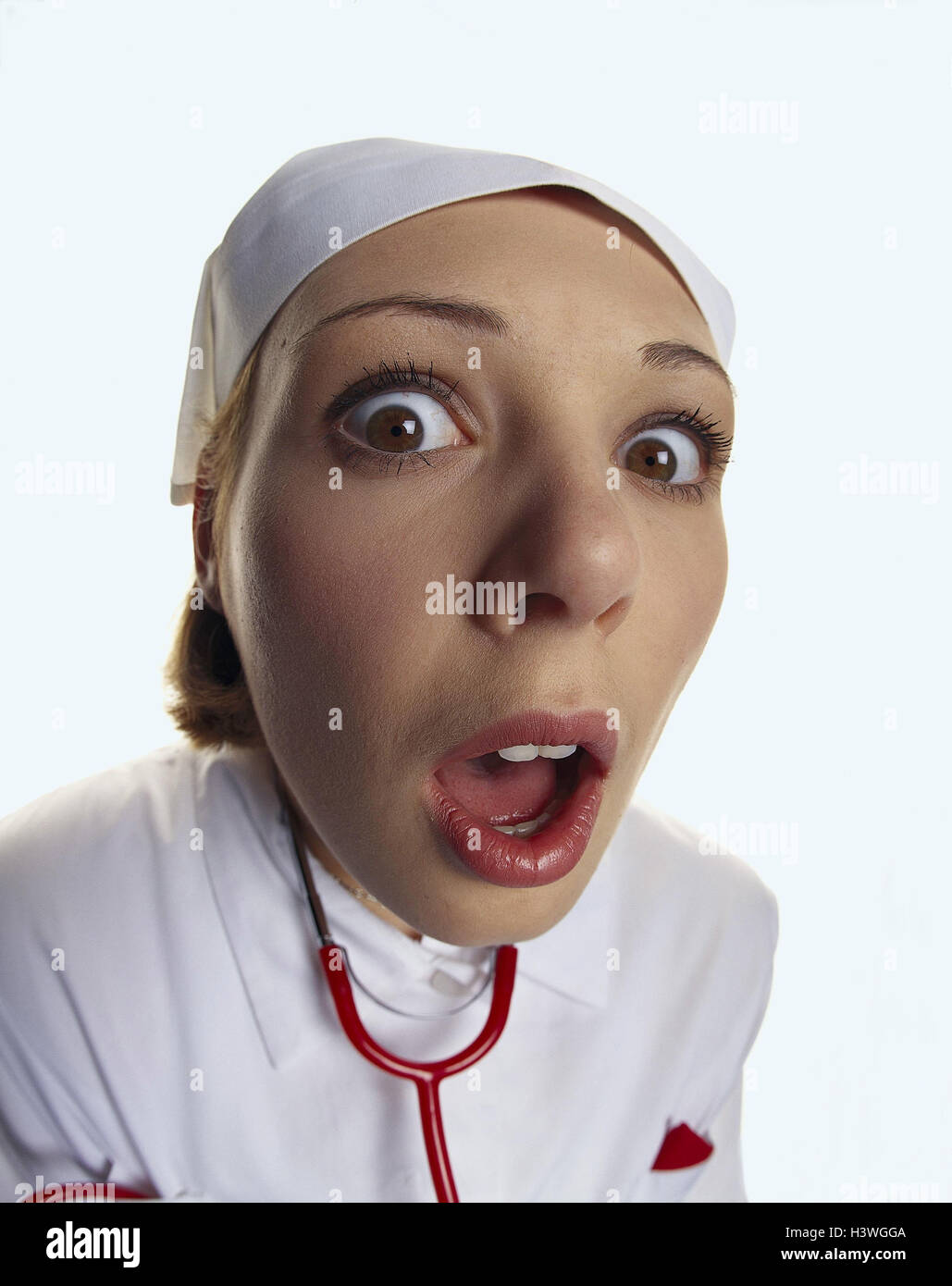 Nurse Facial Play Surprise Portrait Woman Hospital Staff