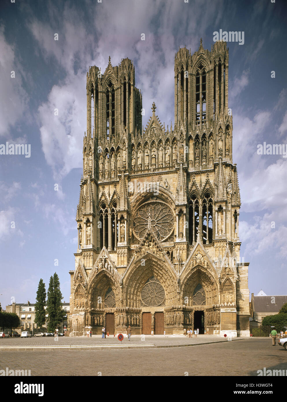 France, Champagne, Reims, cathedral, 13.-15 cent., Europe, Champagne ...